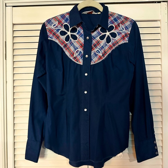 H Bar C | Tops | Embroidered Vintage H Bar C California Ranchwear ...